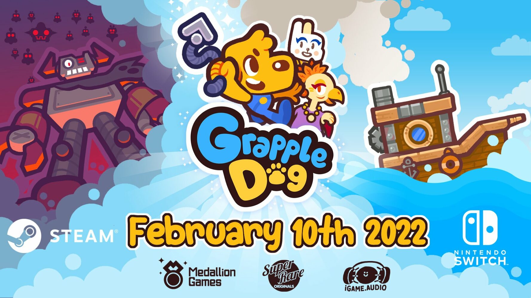 2D action-platformer Grapple Dog Releases February 10th!! - Indie Game Fans
